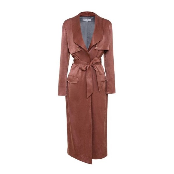 House of CB | Jackets & Coats | House Of Cb Medelie Copper Satin Duster ...